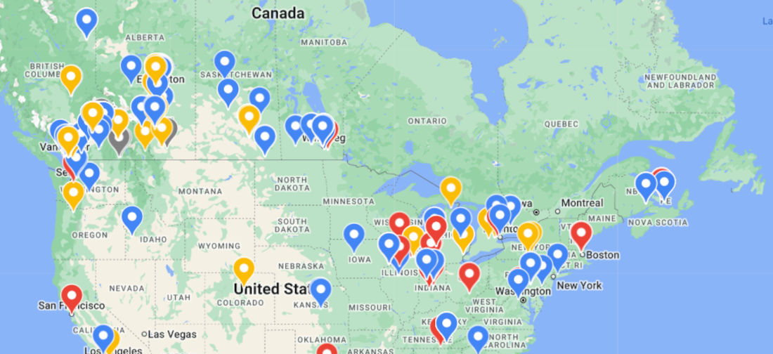 Teams Map - Impact Ministries Canada